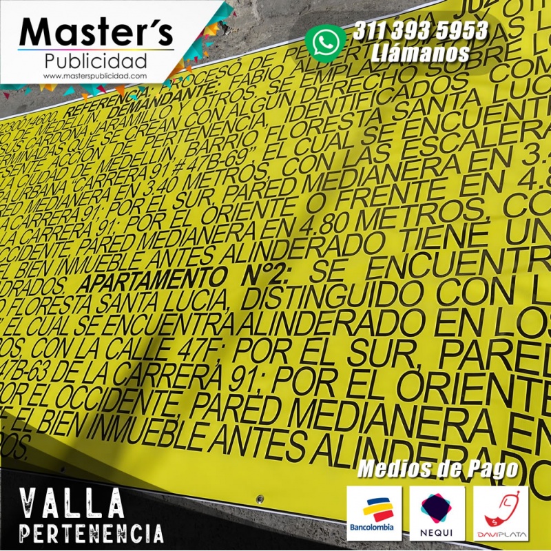 Valla de Pertenencia Resistente a la Intemperie - $75.000 x m²